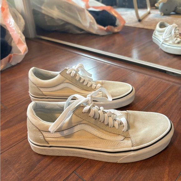 Vans | Shoes | Vans Old Skool Low Tan Beige Canvas Sneakers | Poshmark
